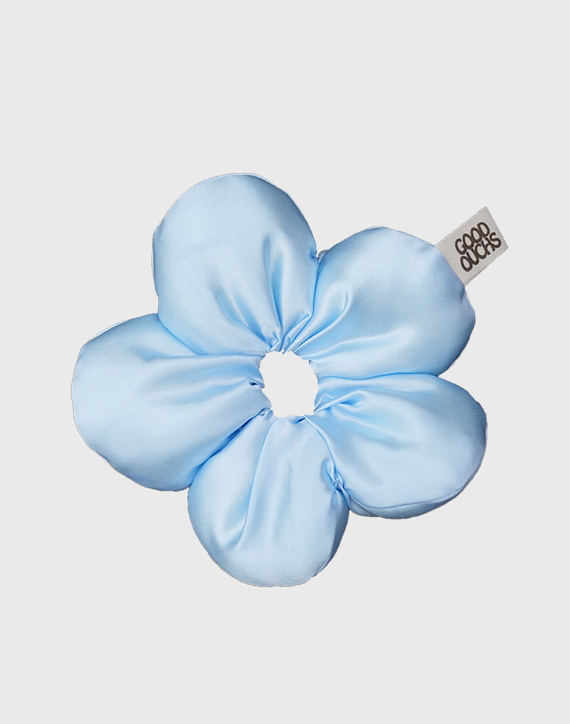 Satin Flower Puff - Blue - Çiçek Toka – GOOD OUCHS